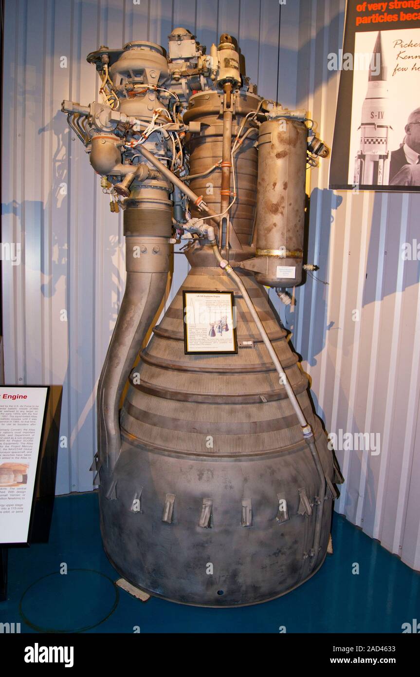 An L-105 sustainer engine from a 1950s Atlas intercontinental ballistic ...