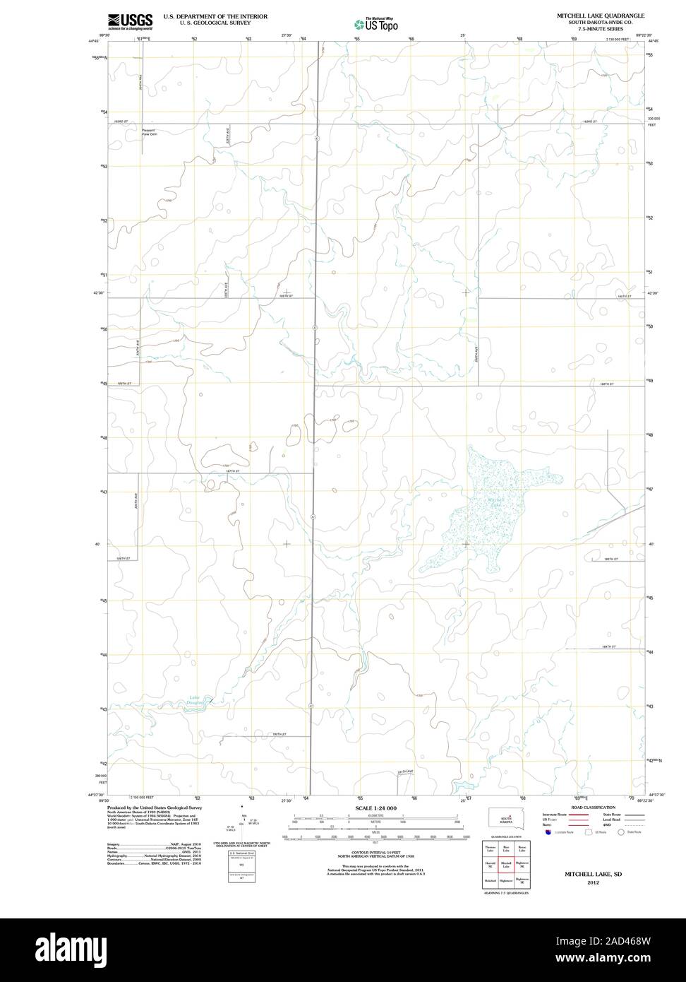 Map of mitchell south dakota hi-res stock photography and images - Alamy