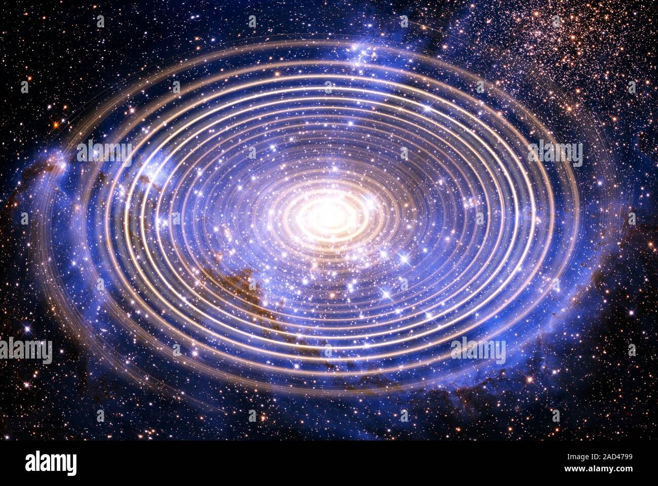 Wormhole, conceptual image. Computer illustration representing the ...