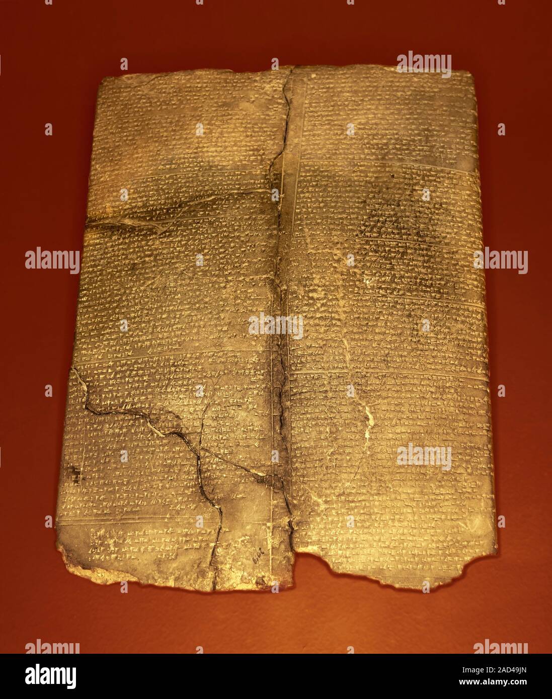 Hittite cuneiform tablet in Istanbul Archaeological Museum. The archive ...