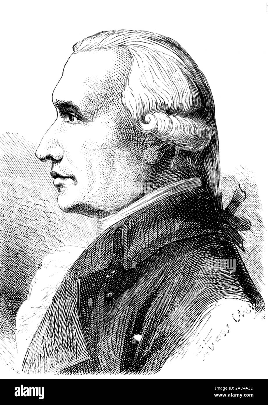 Gaspard Monge (1746-1818). 1868 illustration of the French ...