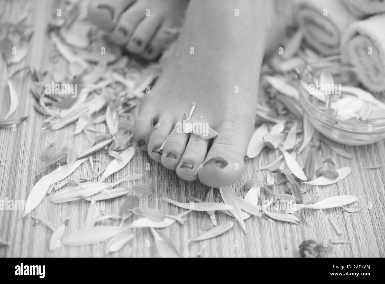 Nail care beauty salon Black and White Stock Photos & Images - Alamy