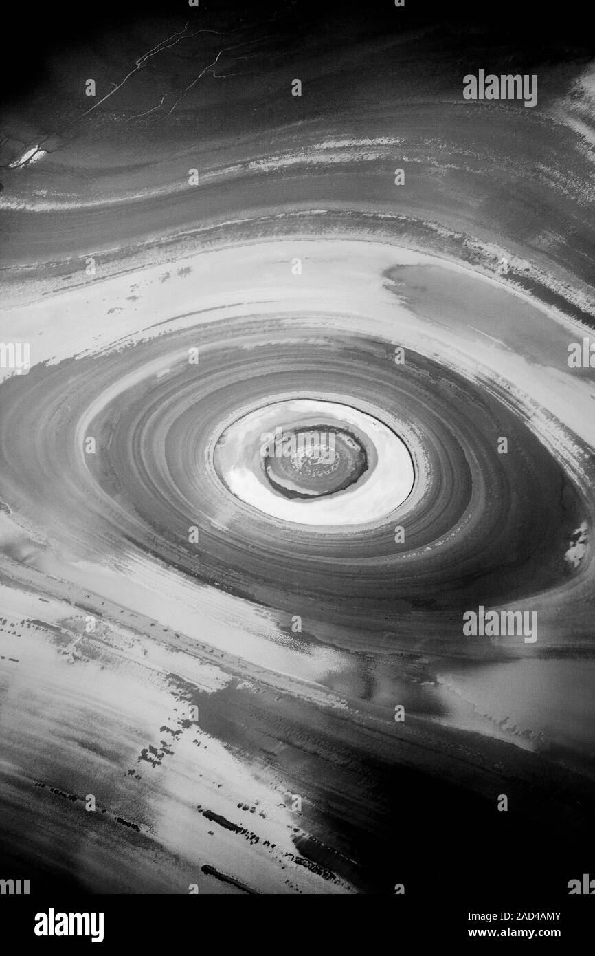 Kavir Desert, Iran. Aerial view of the Kavir Desert (Dasht-e Kavir ...