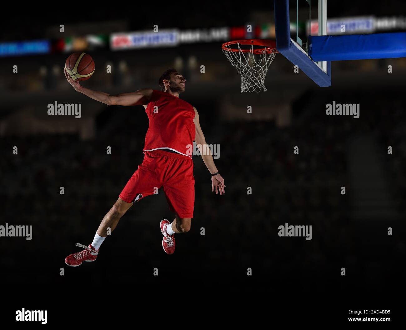 Basketball player male dunk hi-res stock photography and images - Alamy