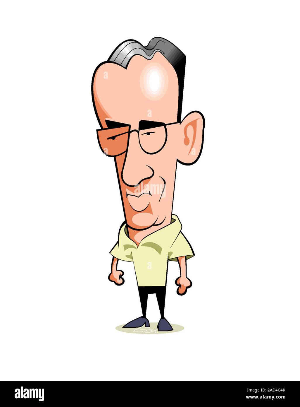 Luis Alvarez (1911-1988). Caricature of the American experimental ...