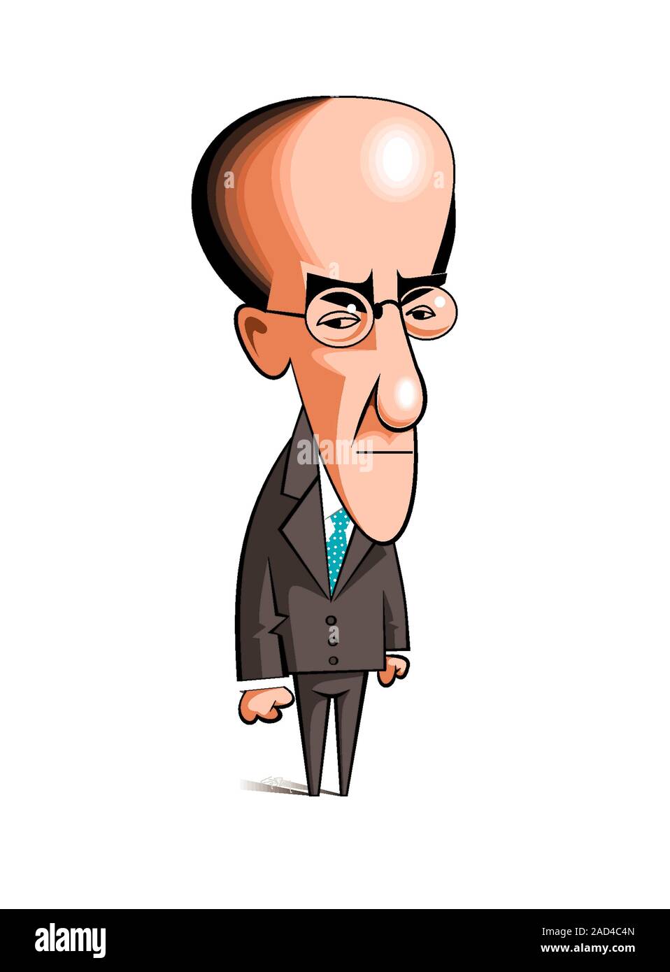 Oswald Avery (1877-1955). Caricature of the Canadian-US molecular ...