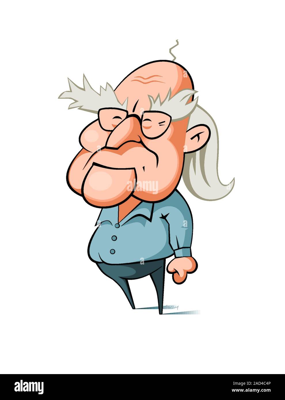 Peter Higgs (born 1929). Caricature of the British theoretical ...