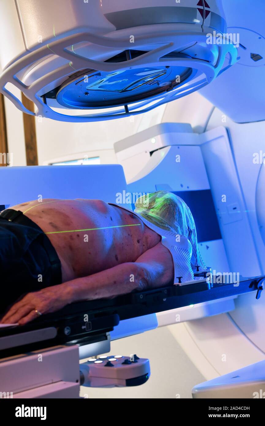 Radiotherapy. 77-year-old male patient undergoing palliative ...
