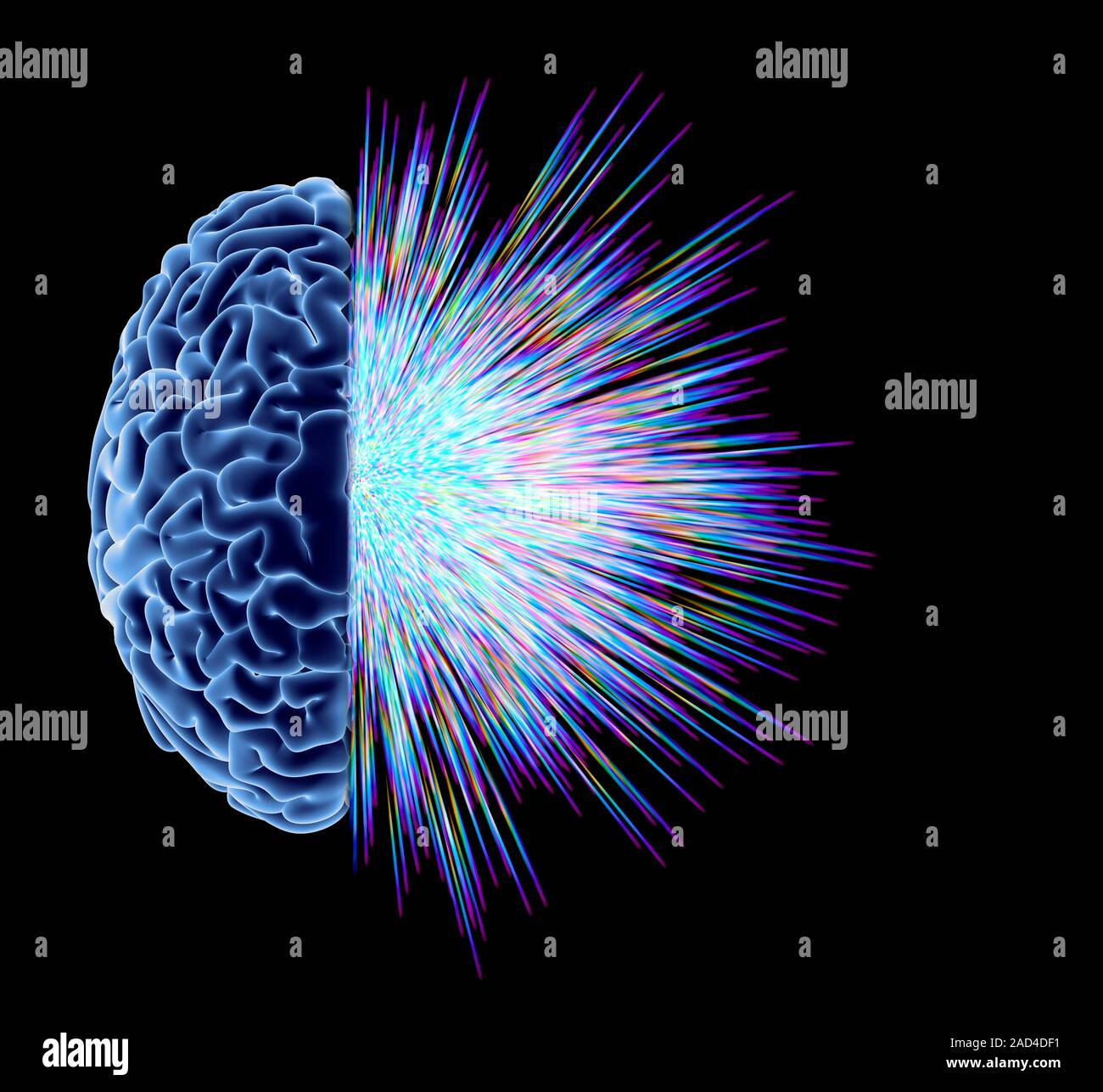 Brain explosion, illustration Stock Photo - Alamy