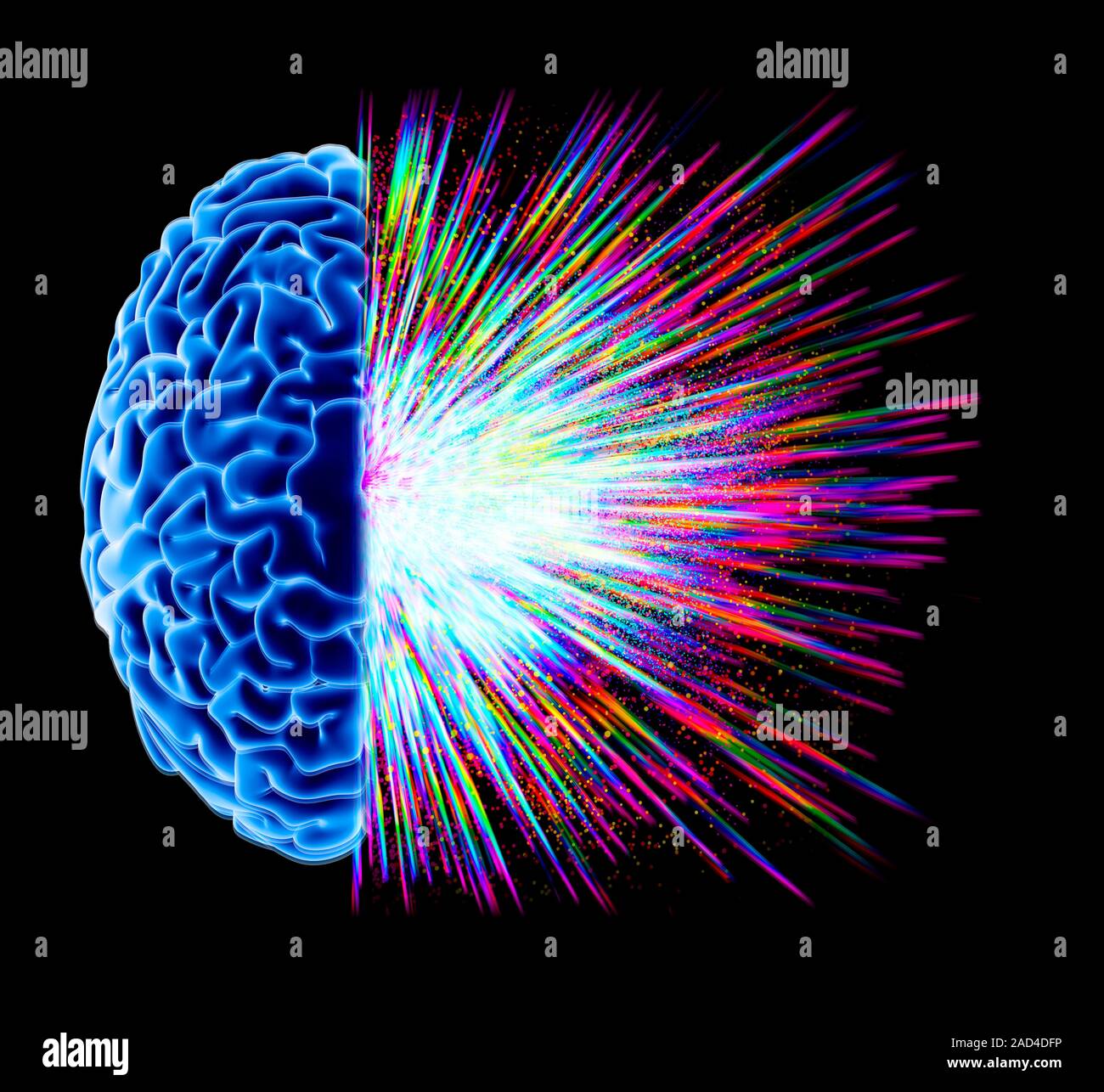 Brain explosion, artwork Stock Photo - Alamy