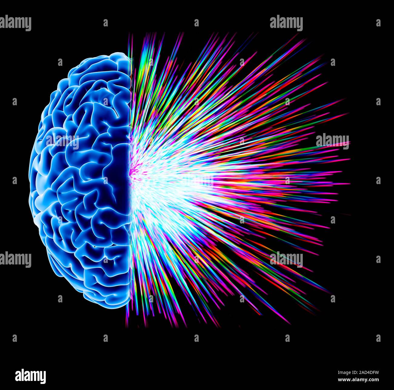 Brain explosion, artwork Stock Photo - Alamy