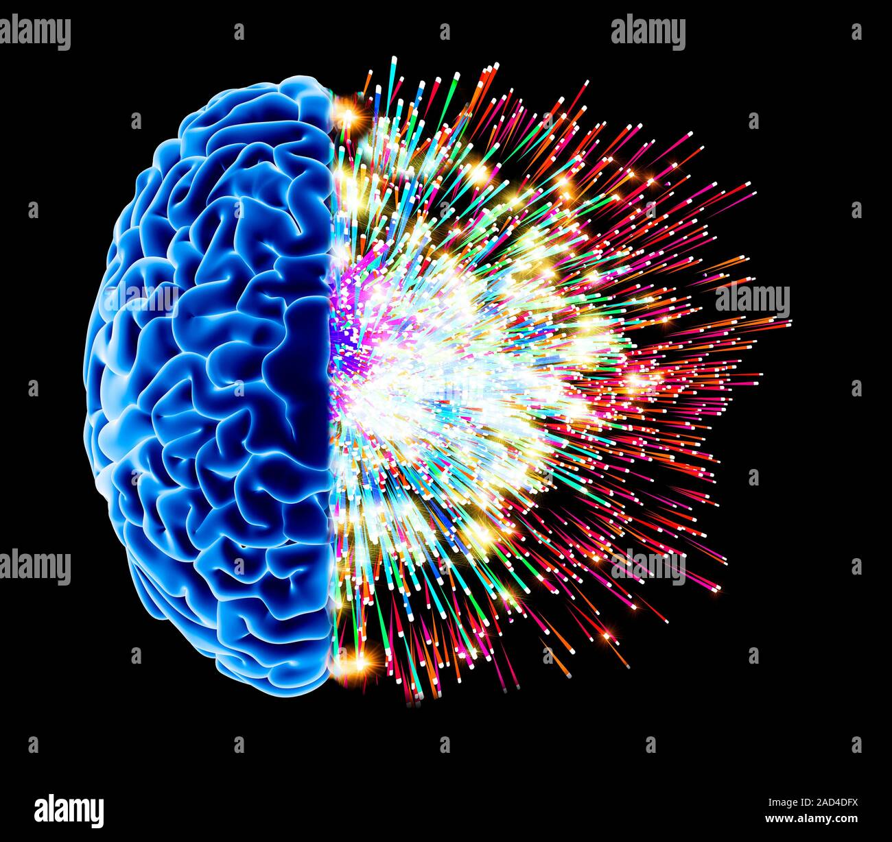 Brain explosion, artwork Stock Photo - Alamy