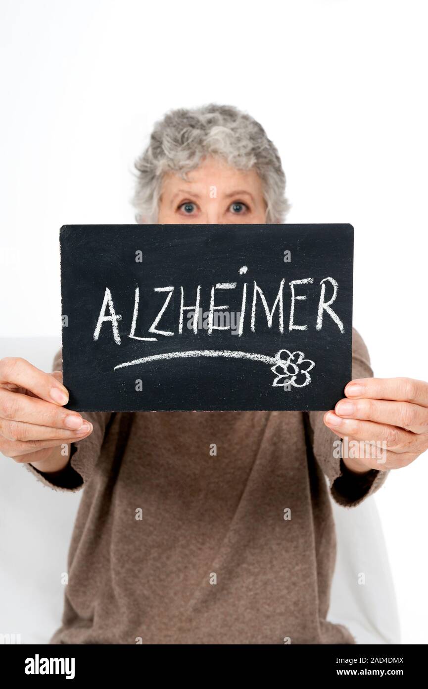 Alzheimer's patient, conceptual image. Alzheimer's disease is caused by ...
