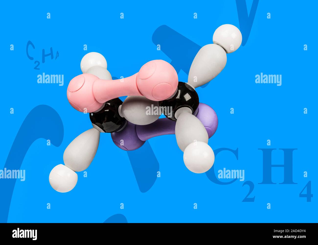 An electron density molecular model of ethene. Ethene is a hydrocarbon ...