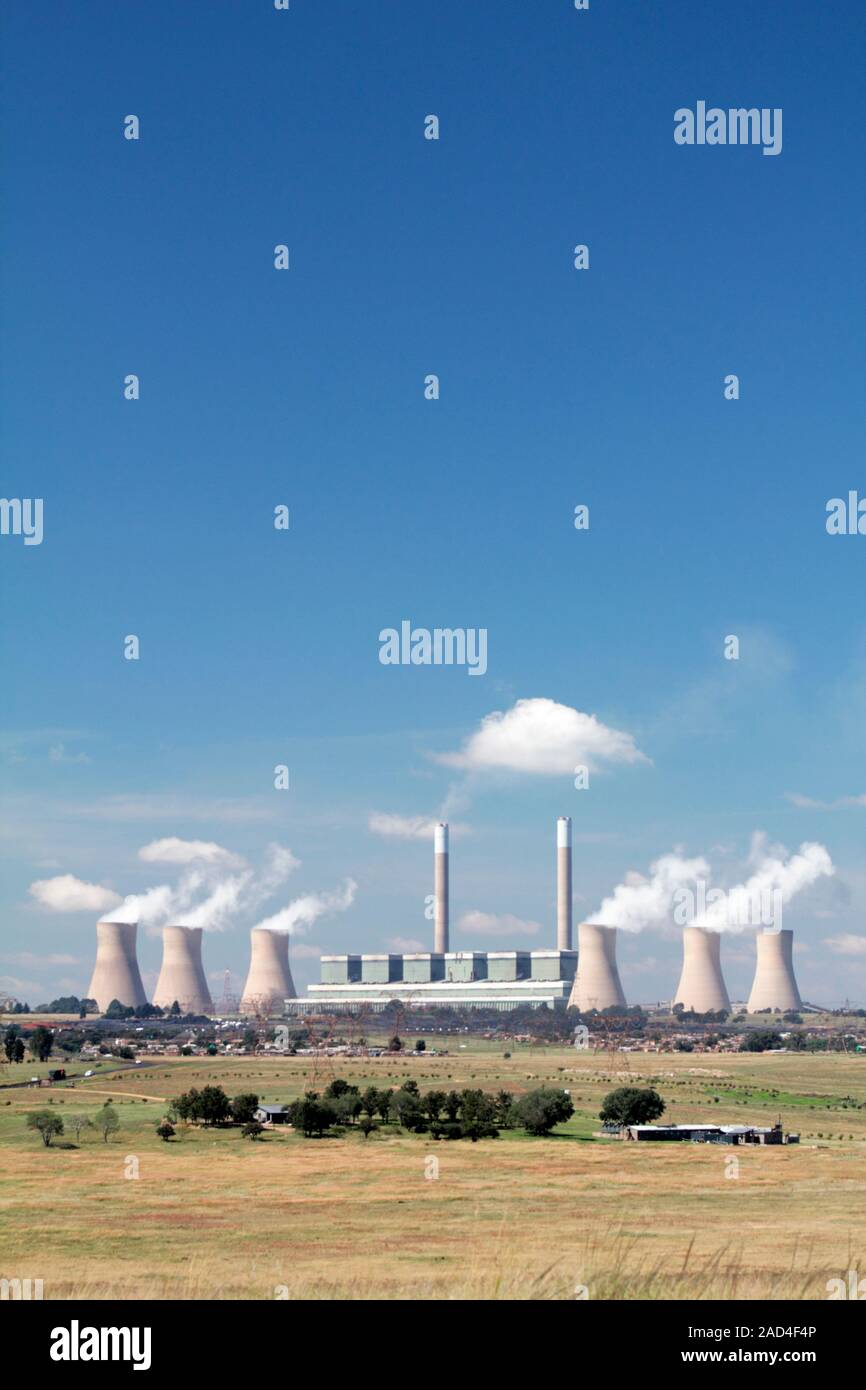 Duvha Power Station. Exterior of the Duvha coal-fired power station ...