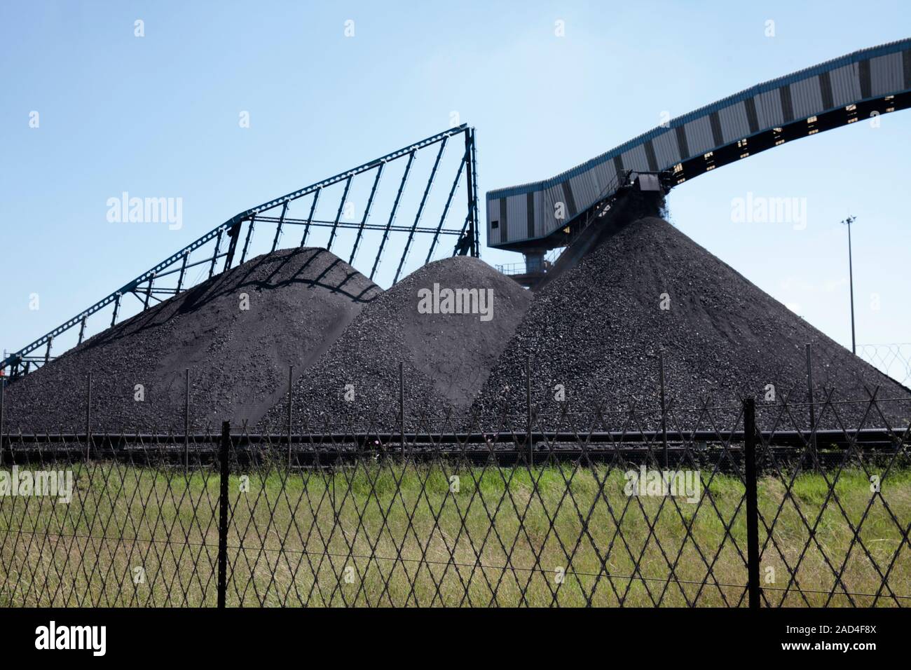 Duvha Power Station. Conveyer belt delivering coal to the Duvha coal ...