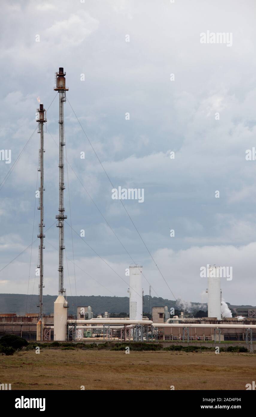 Gas to liquid refinery. Exterior of the PetroSA GTL (Gas to Liquids) Refinery, Mossel Bay ...