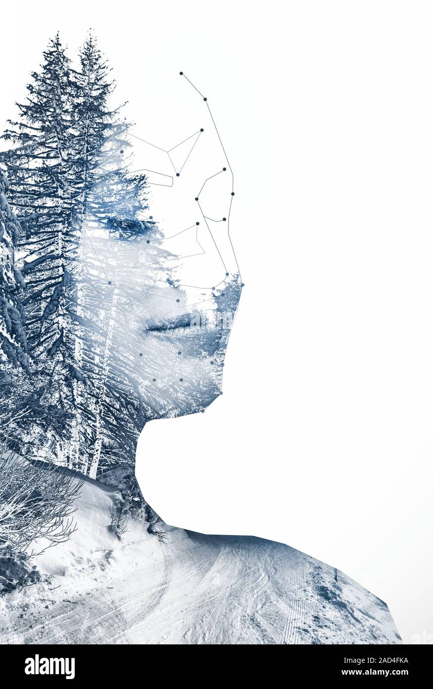 Double exposure face art hi-res stock photography and images - Alamy