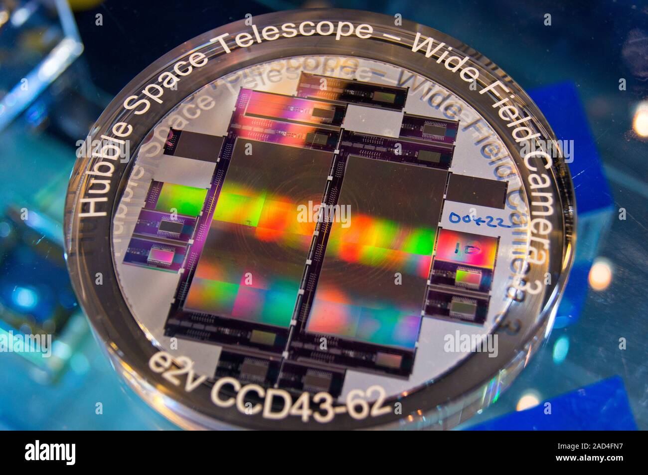 A Charge-Coupled Device (CCD) of a type used for the Hubble Space ...