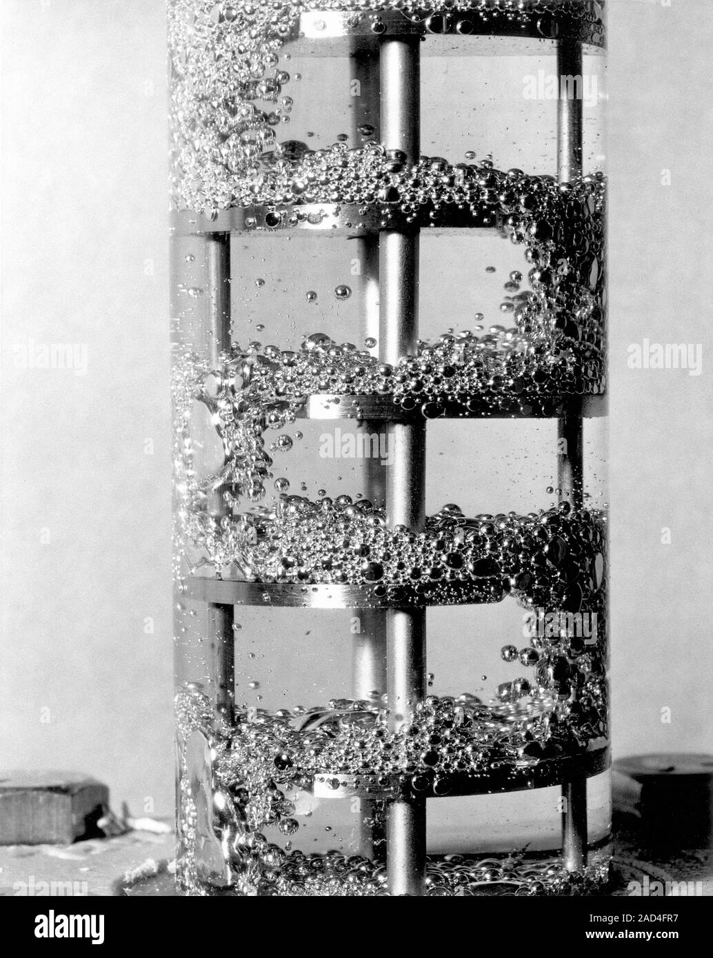Molten Salt Reactor Experiment. Close-up of a high-temperature solvent ...