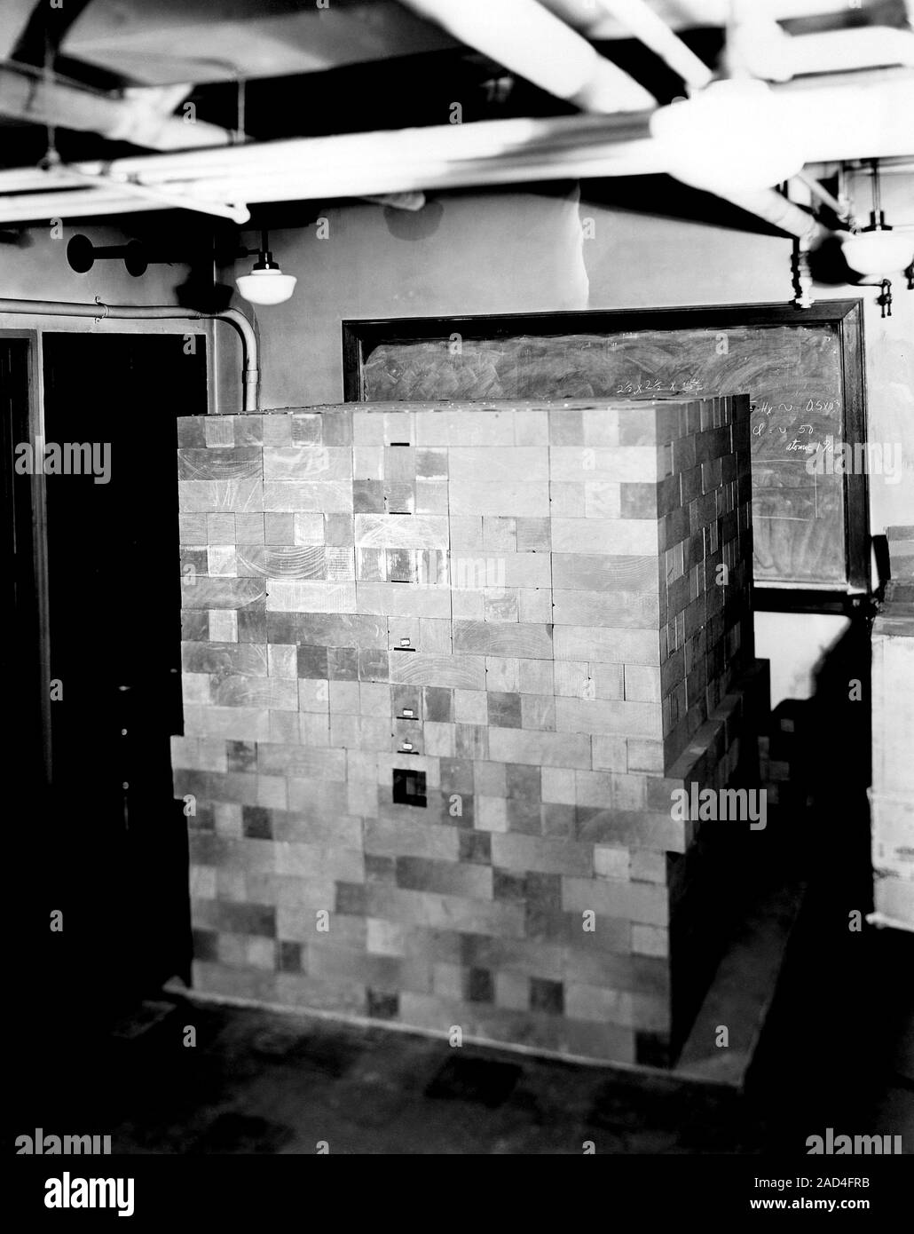 First nuclear reactor test design. This uranium-graphite lattice pile ...