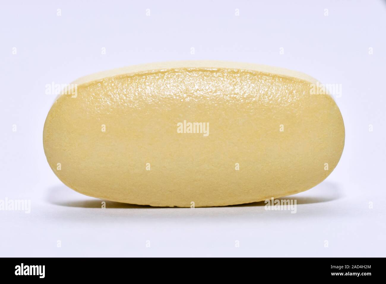 Clarithromycin antibiotic drug. Tablet of the antibiotic drug ...