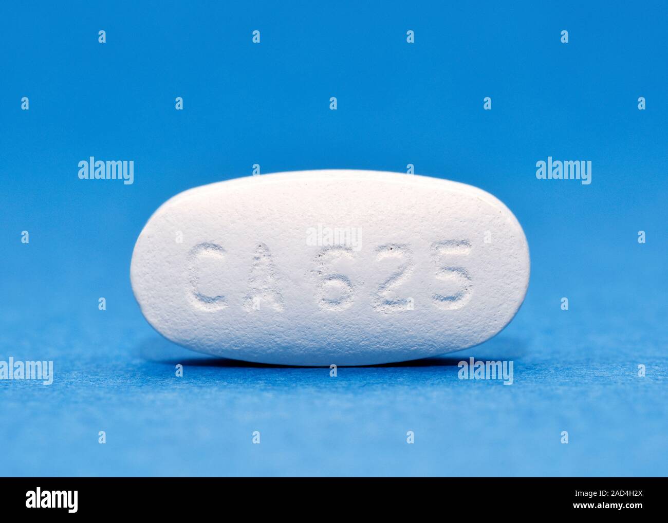 Co-amoxiclav antibiotic drug. Tablet of the antibiotic drug co ...