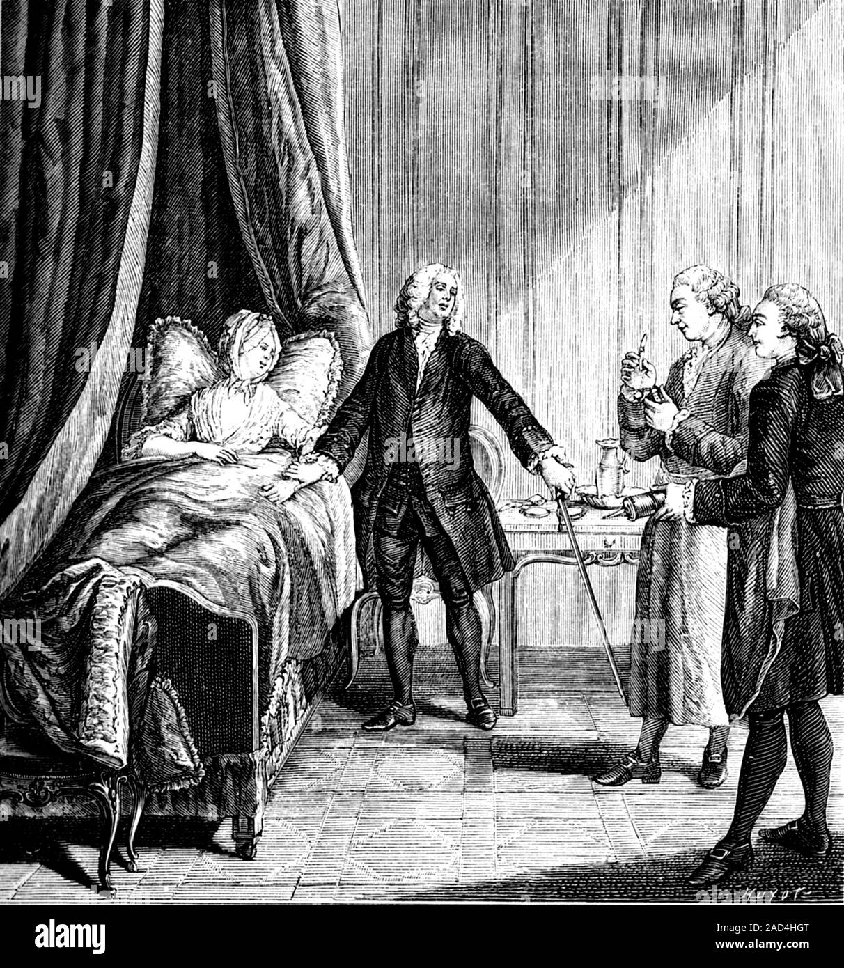 19th Century doctors. 1865 illustration of a surgeon apothecary and ...