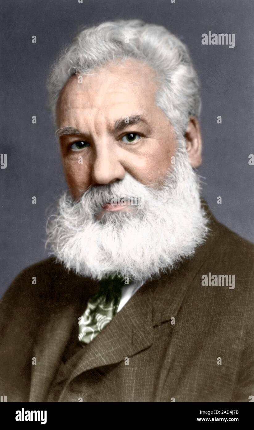 Portrait of Alexander Graham Bell (1847-1922), Scottish-American speech ...