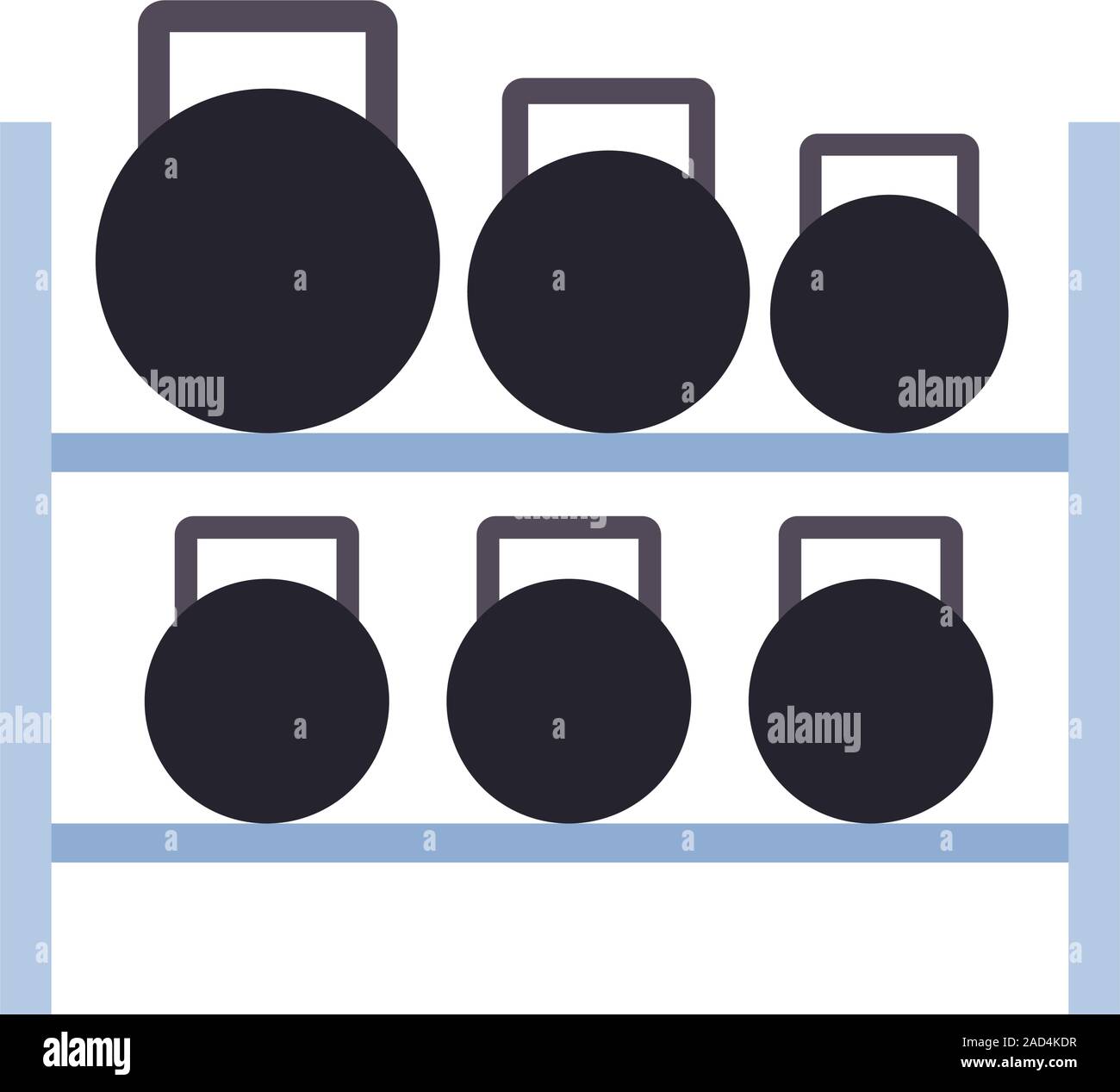 Rack gym dumbbells icon hi-res stock photography and images - Alamy