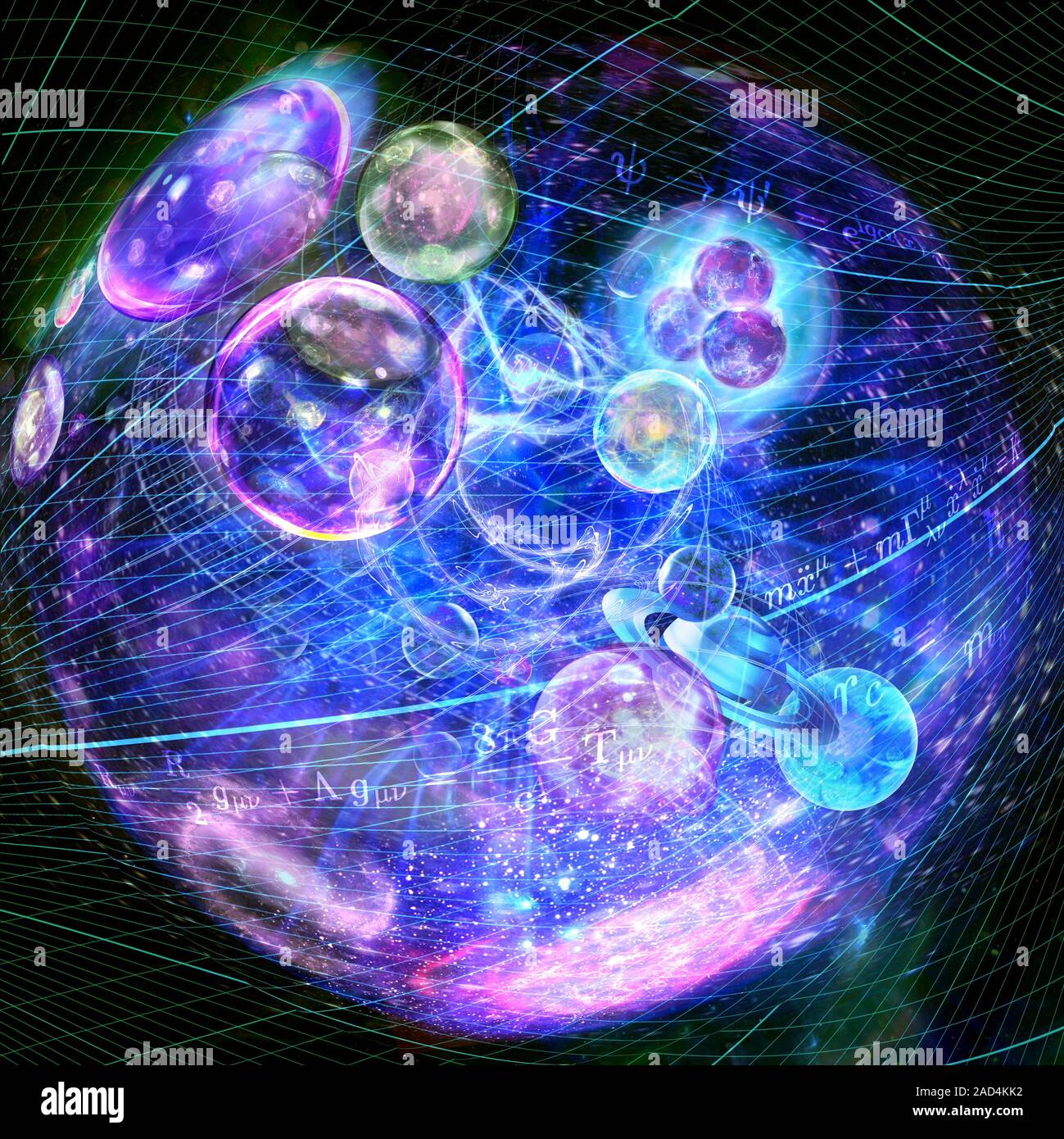 Theory of Everything, illustration. The Theory of Everything (ToE) is a ...