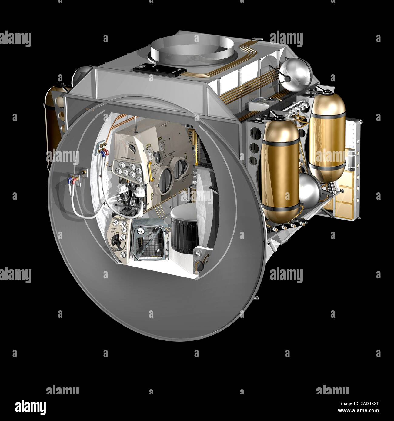 Apollo Lunar Module environmental control system, illustration. The ...