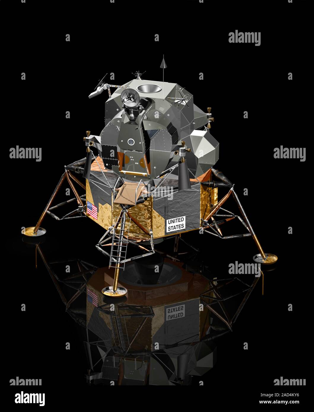 Apollo Lunar Module. Illustration of the Apollo Lunar Module, the ...