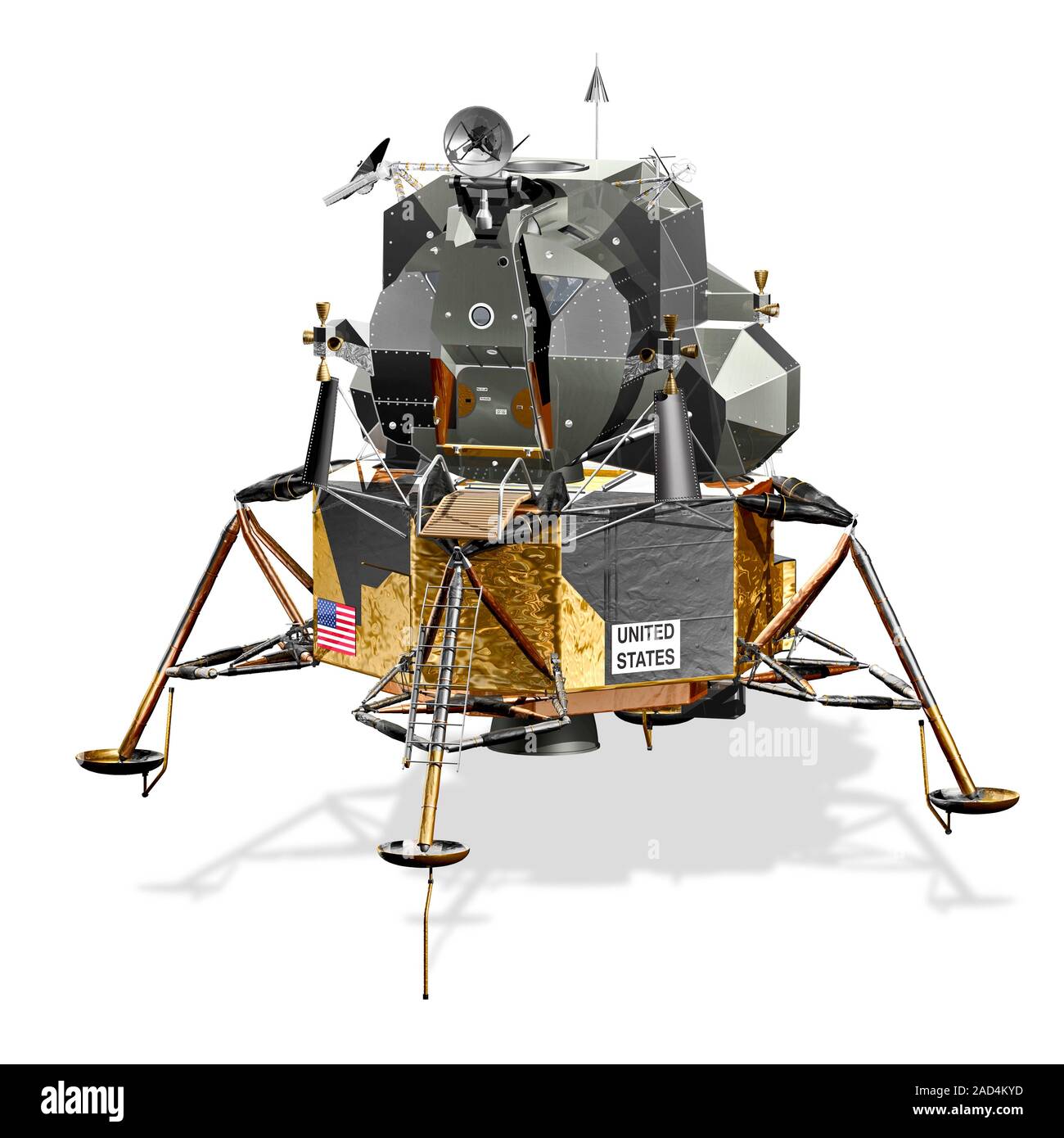 Apollo Lunar Module. Illustration of the Apollo Lunar Module, the ...