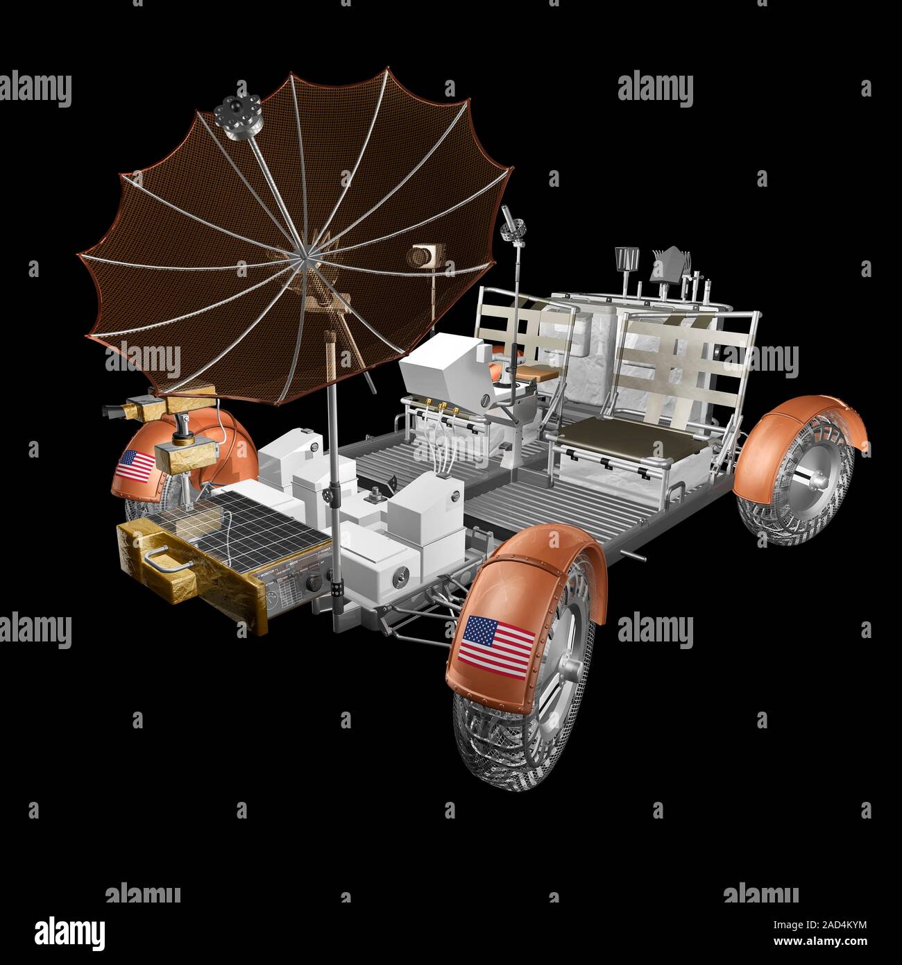 Lunar Roving Vehicle. Illustration of the Lunar Roving Vehicle (LRV), a ...