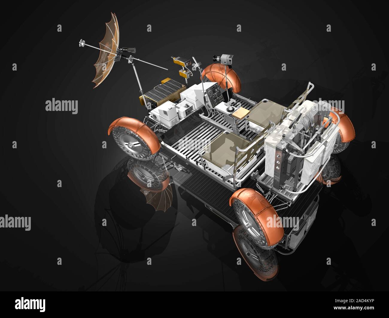 Lunar Roving Vehicle. Illustration of the Lunar Roving Vehicle (LRV), a ...