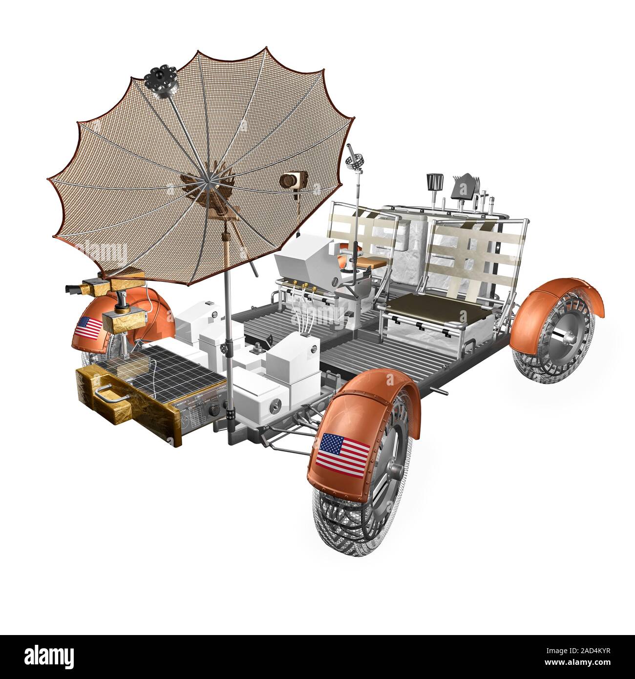 Lunar Roving Vehicle. Illustration of the Lunar Roving Vehicle (LRV), a ...