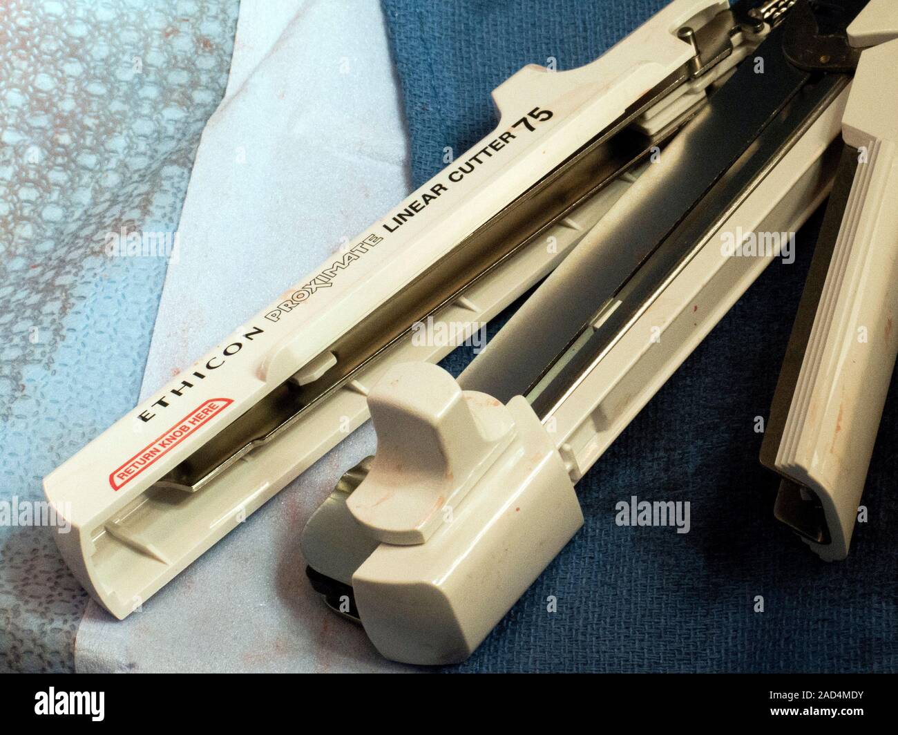 Surgical linear cutter and stapler. This is an Ethicon Proximate Linear ...