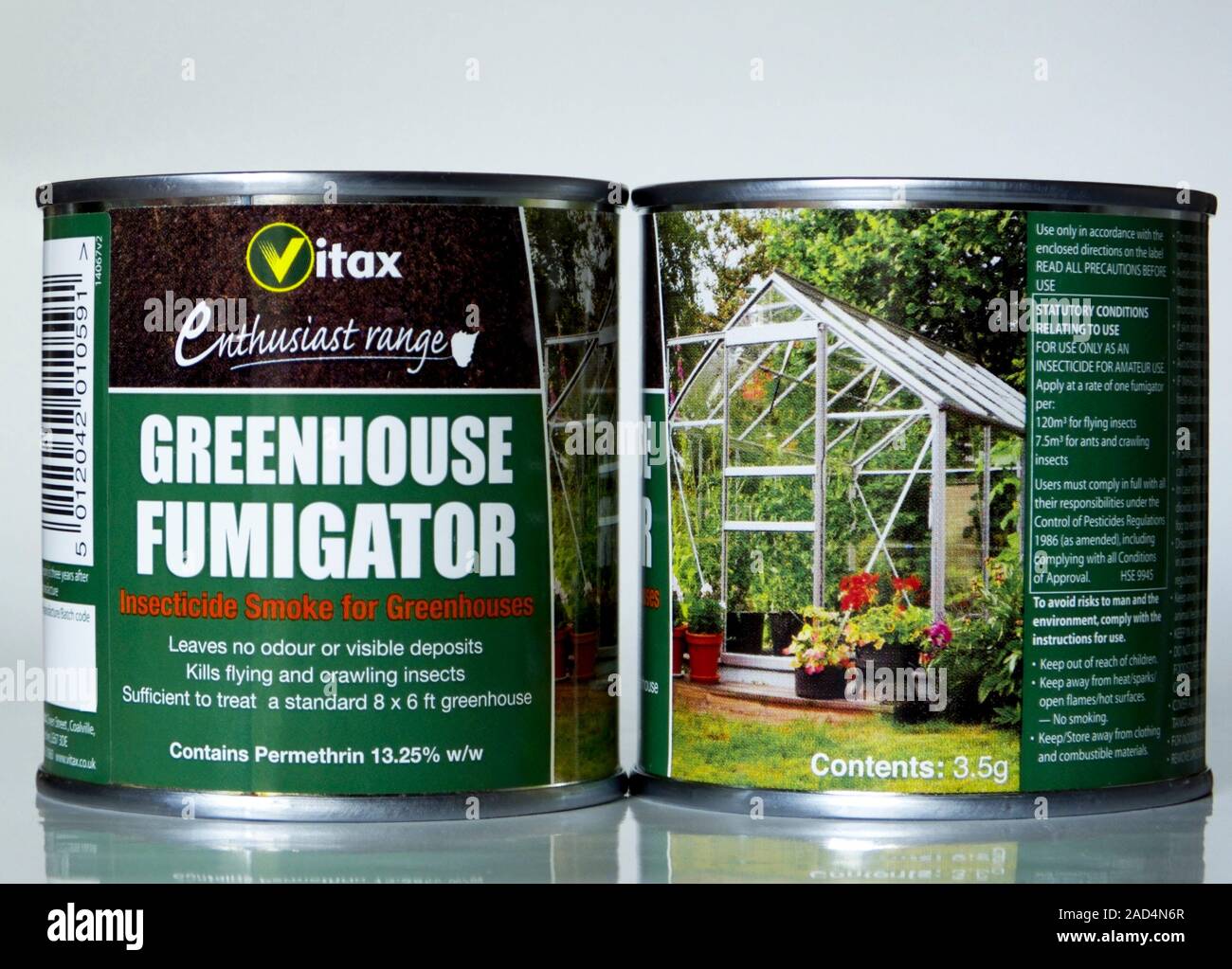 Greenhouse fumigator. Insecticide designed to be used in smoke form to ...