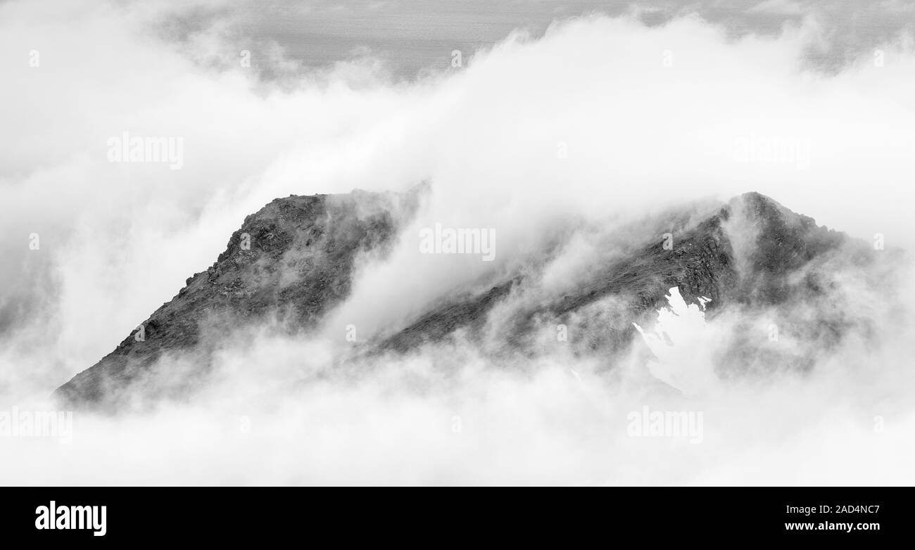 Foggy mood in mountains Black and White Stock Photos & Images - Alamy