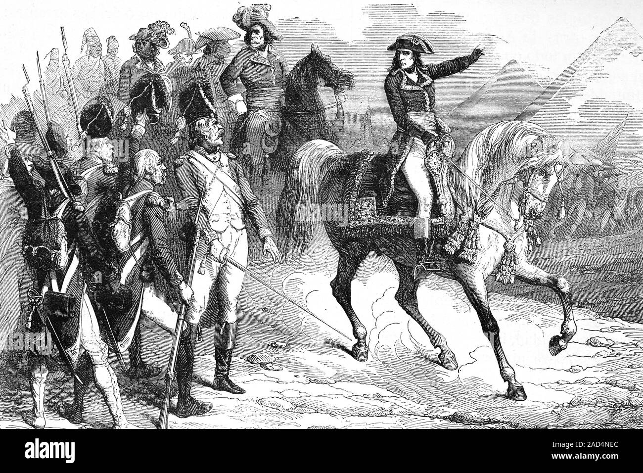Battle of the pyramids napoleon Black and White Stock Photos & Images ...