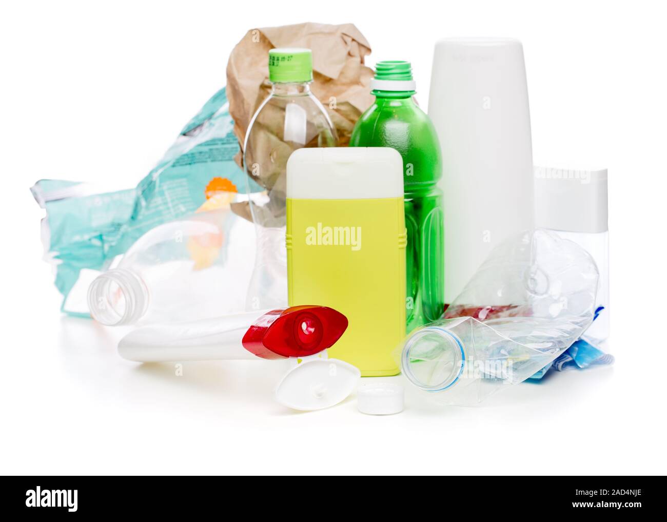 Plastic pollution bottles waste Cut Out Stock Images & Pictures - Alamy