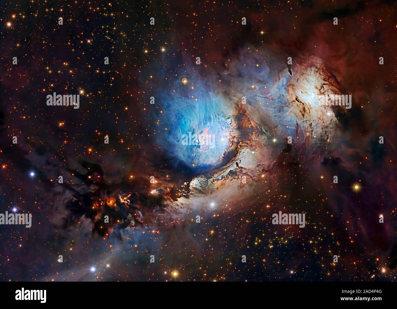 M78 reflection nebula (NGC 2068), composite image. This reflection ...