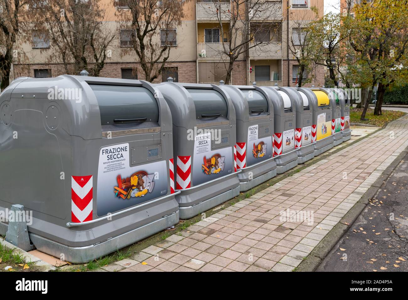 Recycling recycle bins italy hi-res stock photography and images - Alamy