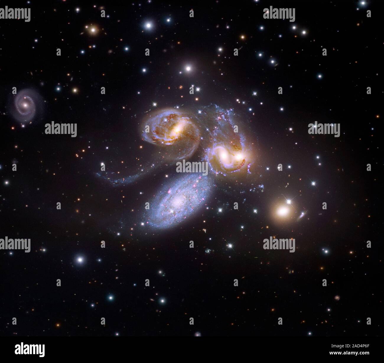 Stephan's Quintet, Compact Galactic Group in Pegasus. Stephan's Quintet ...