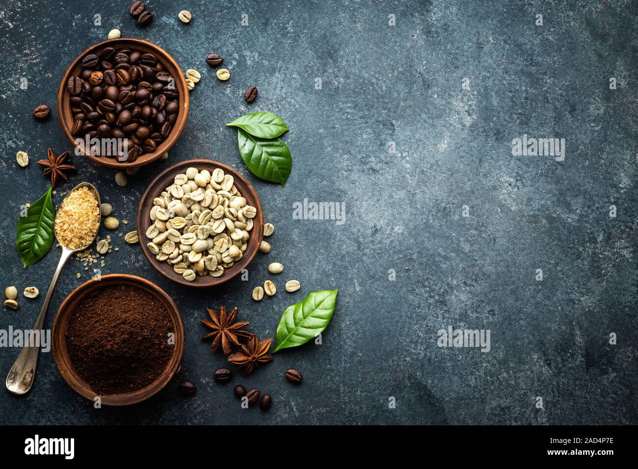 Coffee background, top view Stock Photo - Alamy