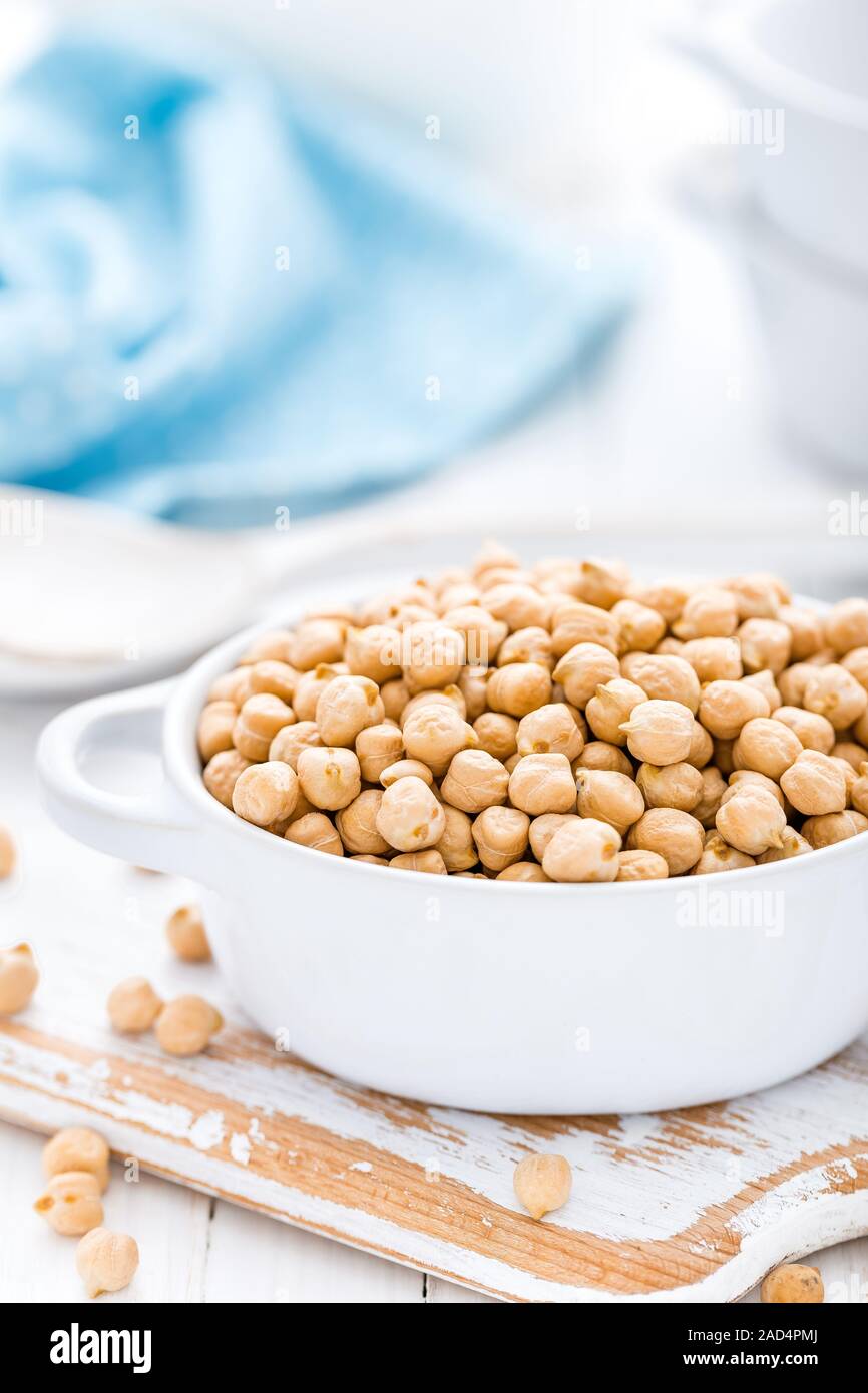 Chickpea on white background Stock Photo - Alamy