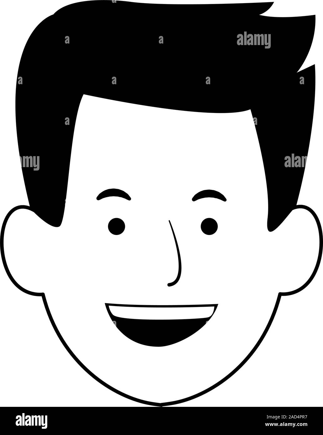 happy man face icon, flat design Stock Vector Image & Art - Alamy