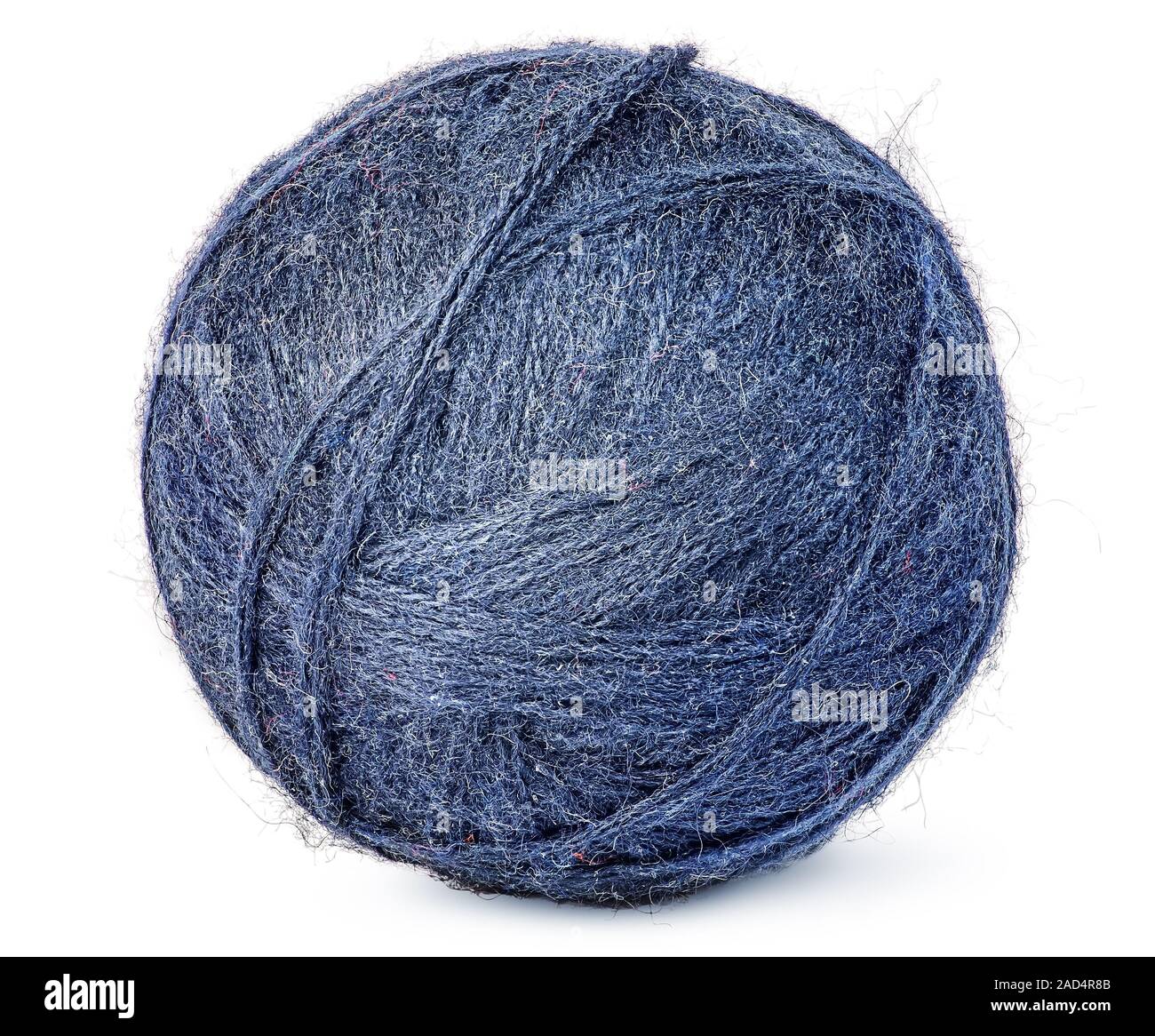 Ball of blue wool yarn Stock Photo - Alamy