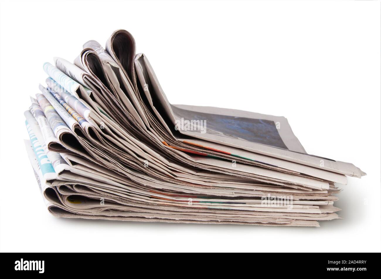 Stack Of Newspapers Stock Photo - Alamy